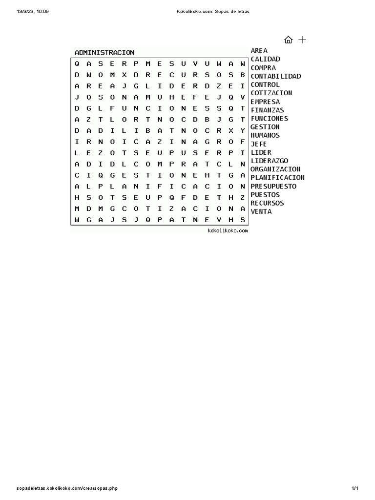 Sopas de Letras | PDF