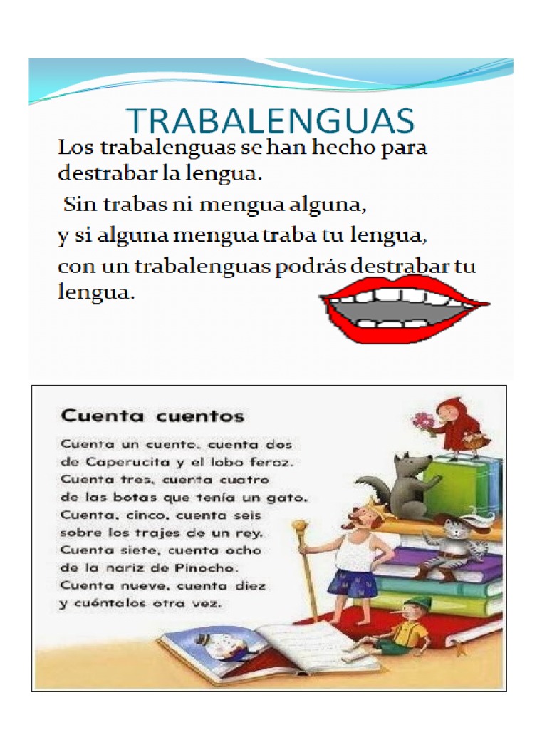 Ejercicios de Trabalenguas para Primaria | PDF