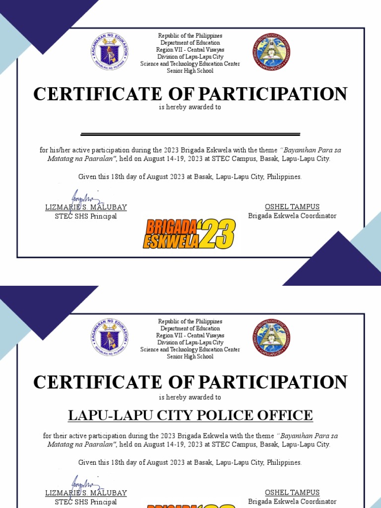 Be Certificates | PDF