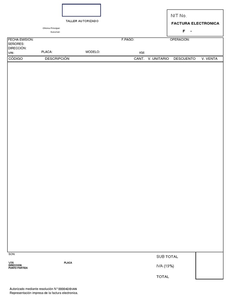 Formato Factura | PDF