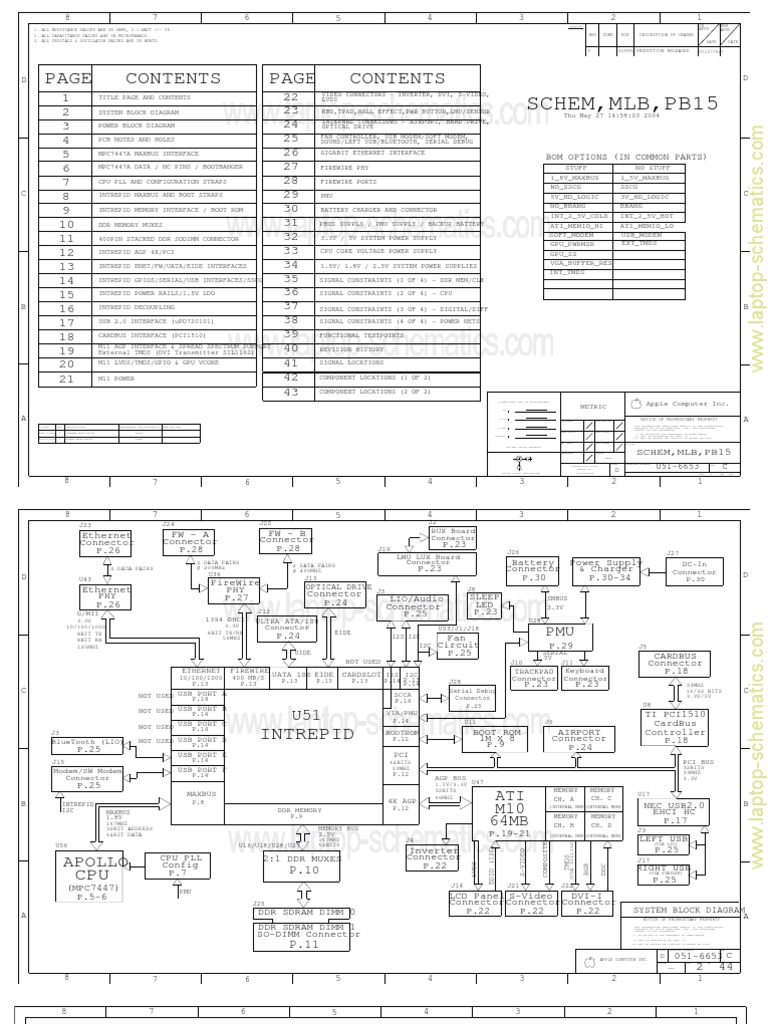 Schem, MLB, Pb15: Bom Options (In Common Parts) | PDF | Usb | Booting