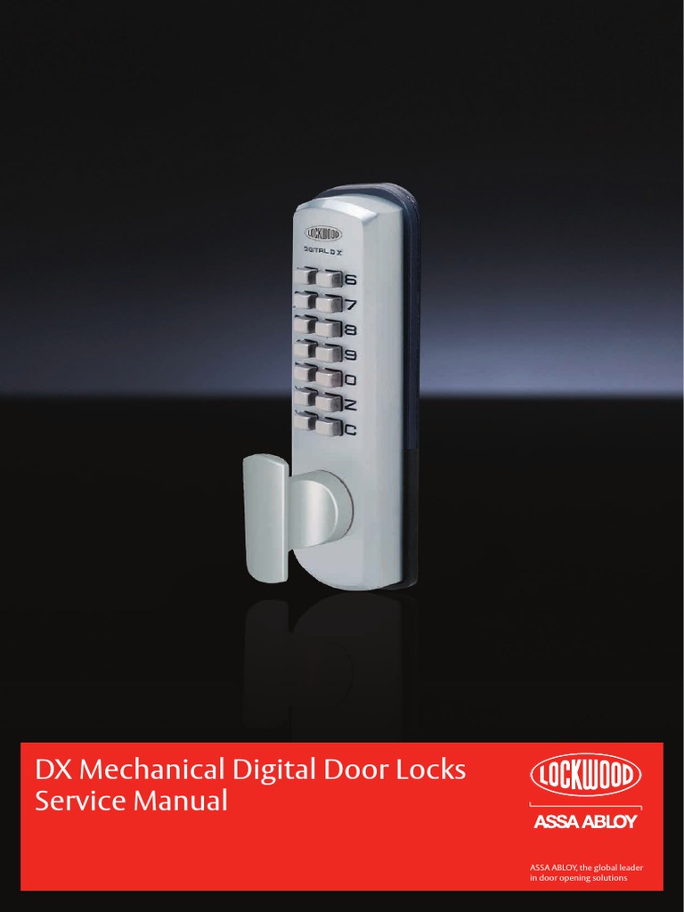 Lockwood DX Digital Service Manual | PDF | Door | Lockout (Industry) Lockwood DX Digital Service Manual | PDF | Door | Lockout (Industry)