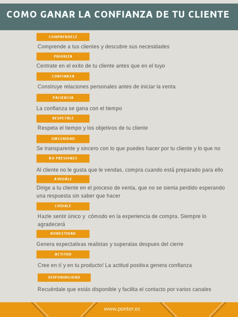 Como Ganar La Confianza de Tu Cliente | PDF