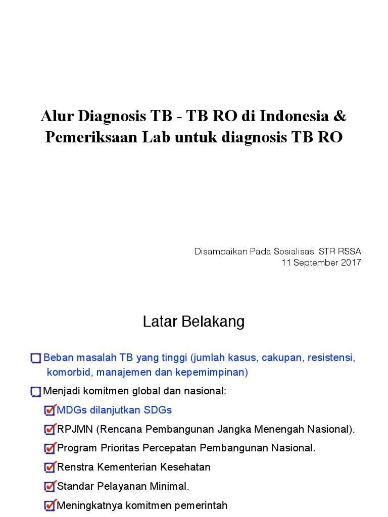 Alur Diagnosis TB-TB RO Dan Pemeriksaan Lab TB | PDF
