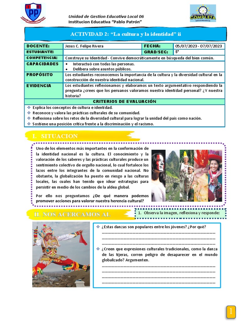 5° Dpcc-Actv.02-Exp.3-2023 | PDF | Sociedad | Discriminación