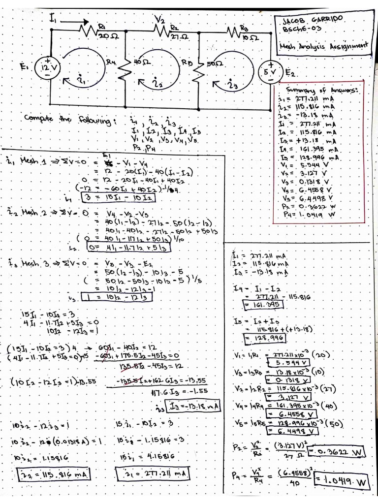 Mesh Analysis Assignment Pdf