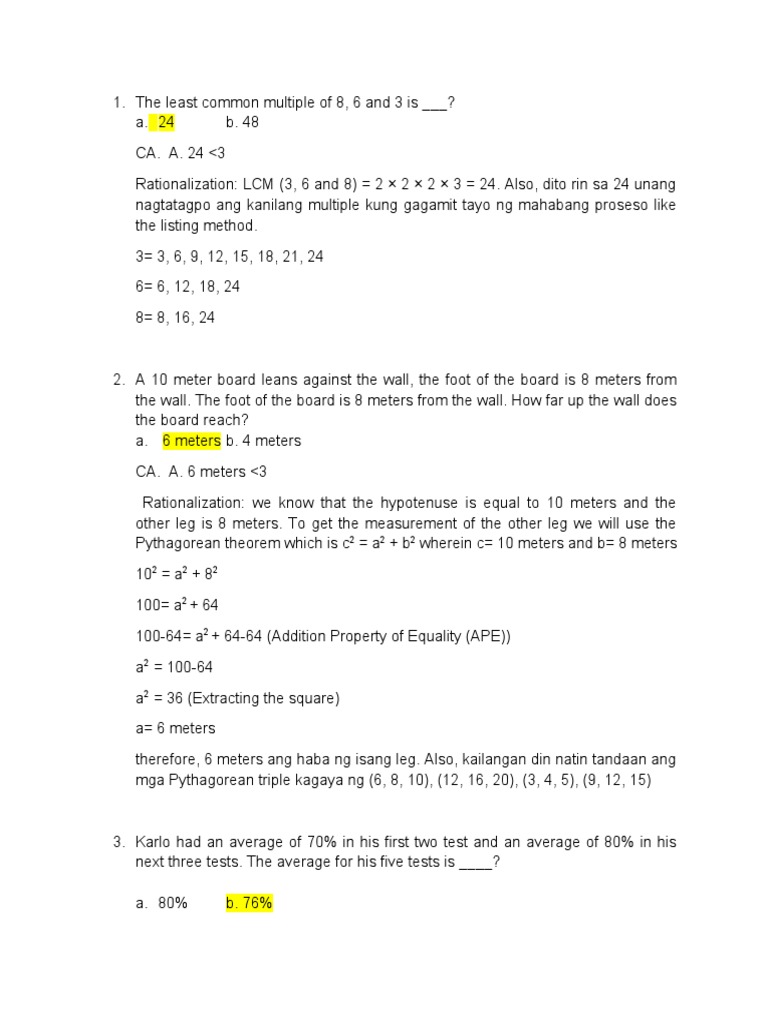 Gen - Ed Math Drill (Bustamante, Jay Louie) | PDF | Teaching Methods & Materials | Science ...