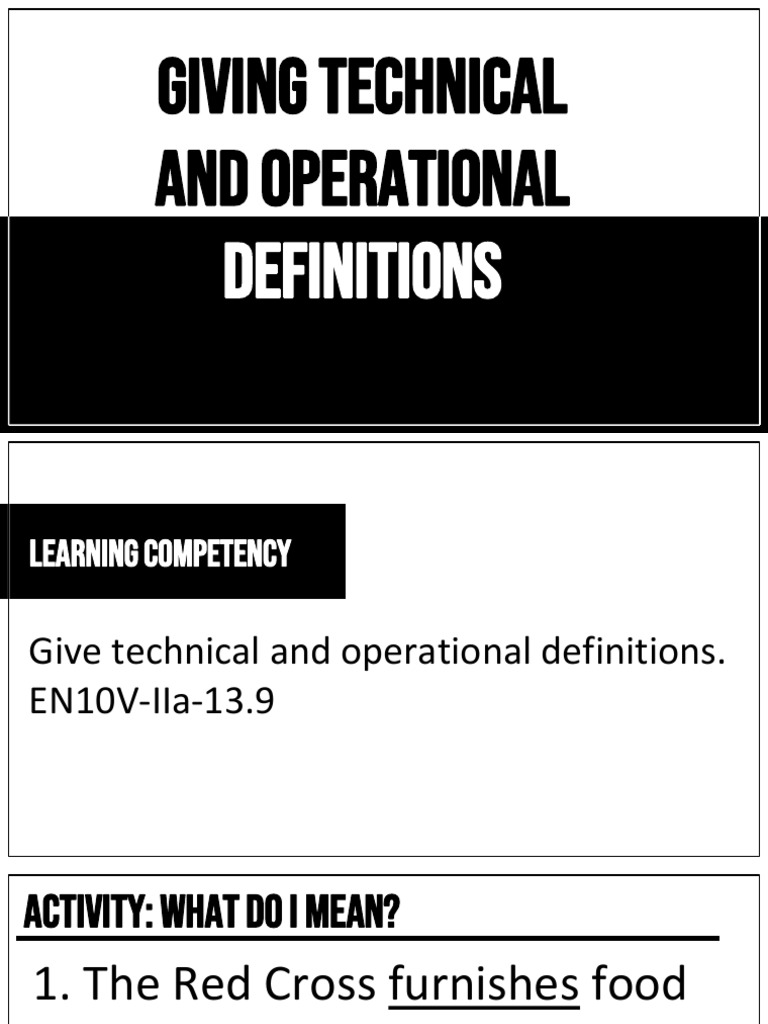 Technical and Operational Definitions Guide | PDF | Courage