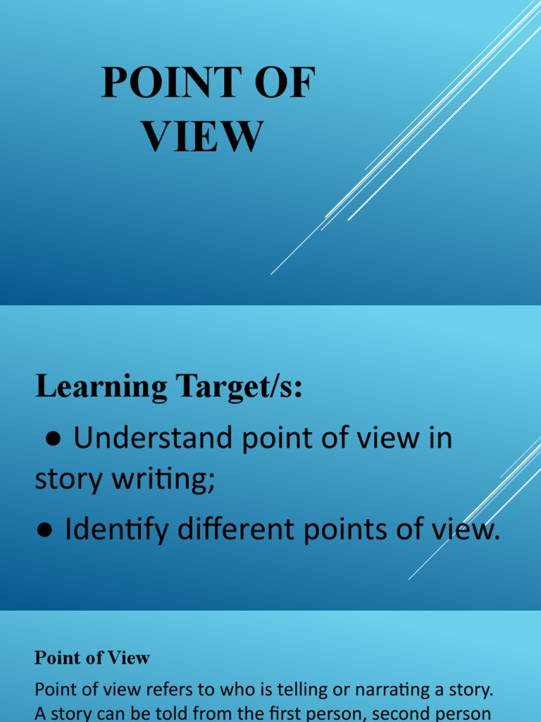 Understanding Points of View in Writing | PDF | Narration | Human ...