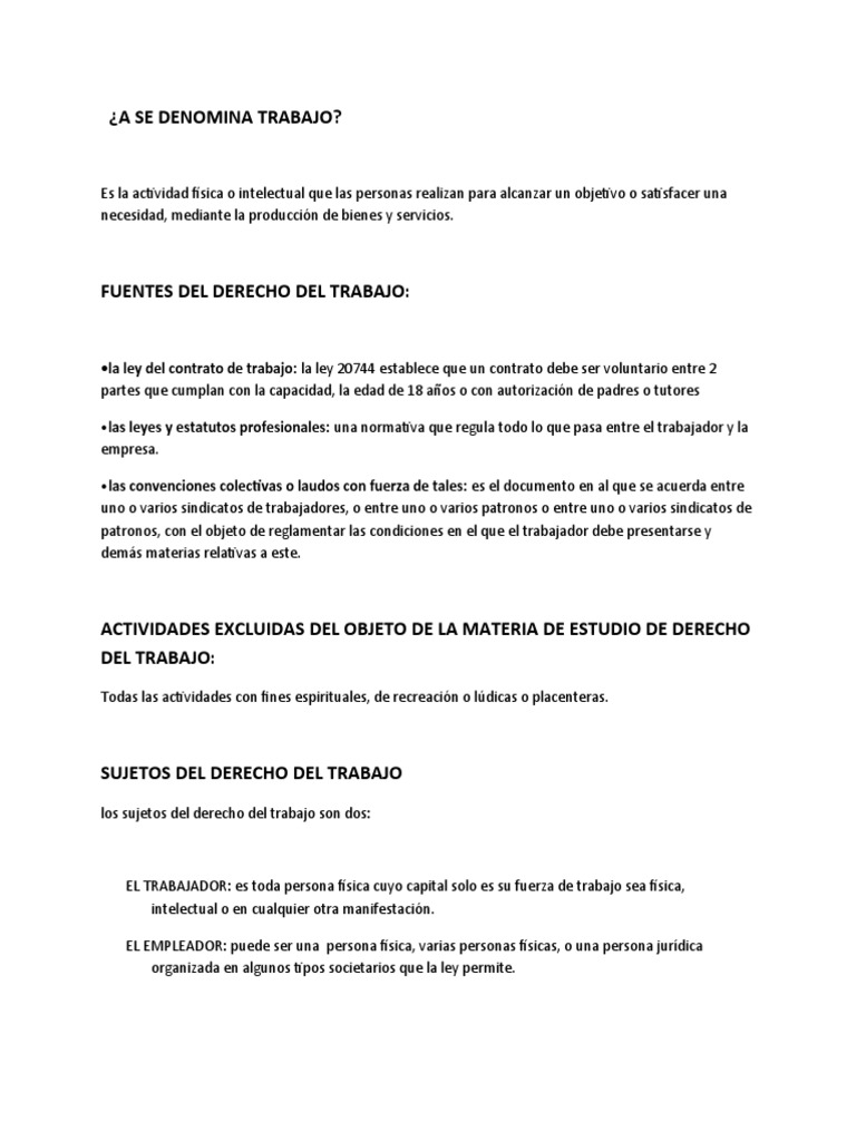 Derecho Del Trabajo | PDF | Derecho laboral | Economias