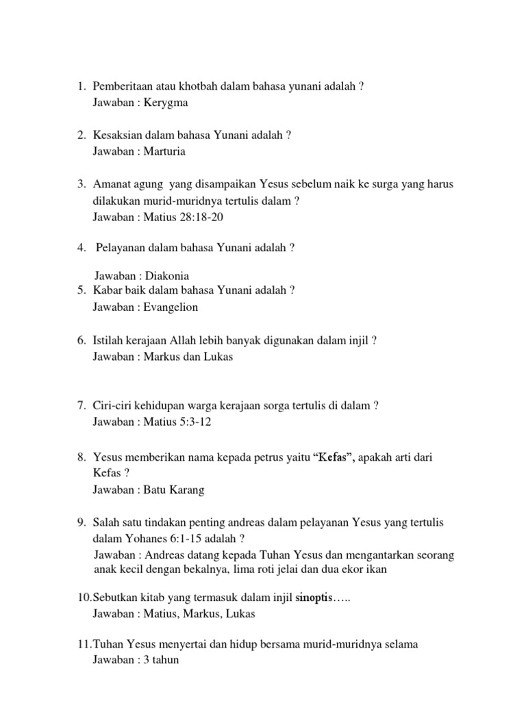 Khotbah dan Mukjizat Yesus dalam Injil | PDF