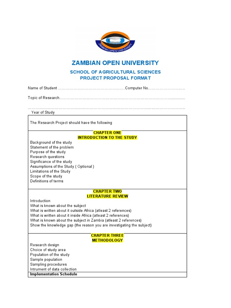 Project Proposal Format | PDF