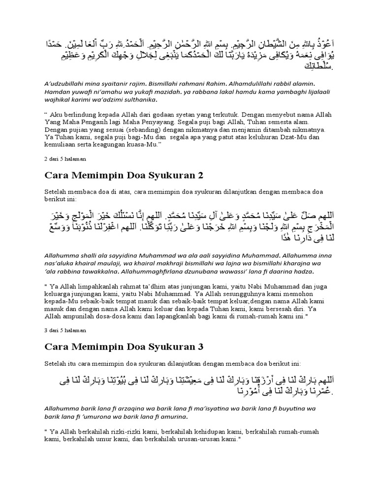 Doa Syukuran | PDF
