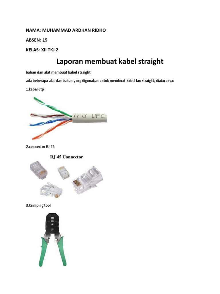 Laporan Membuat Kabel Straight | PDF