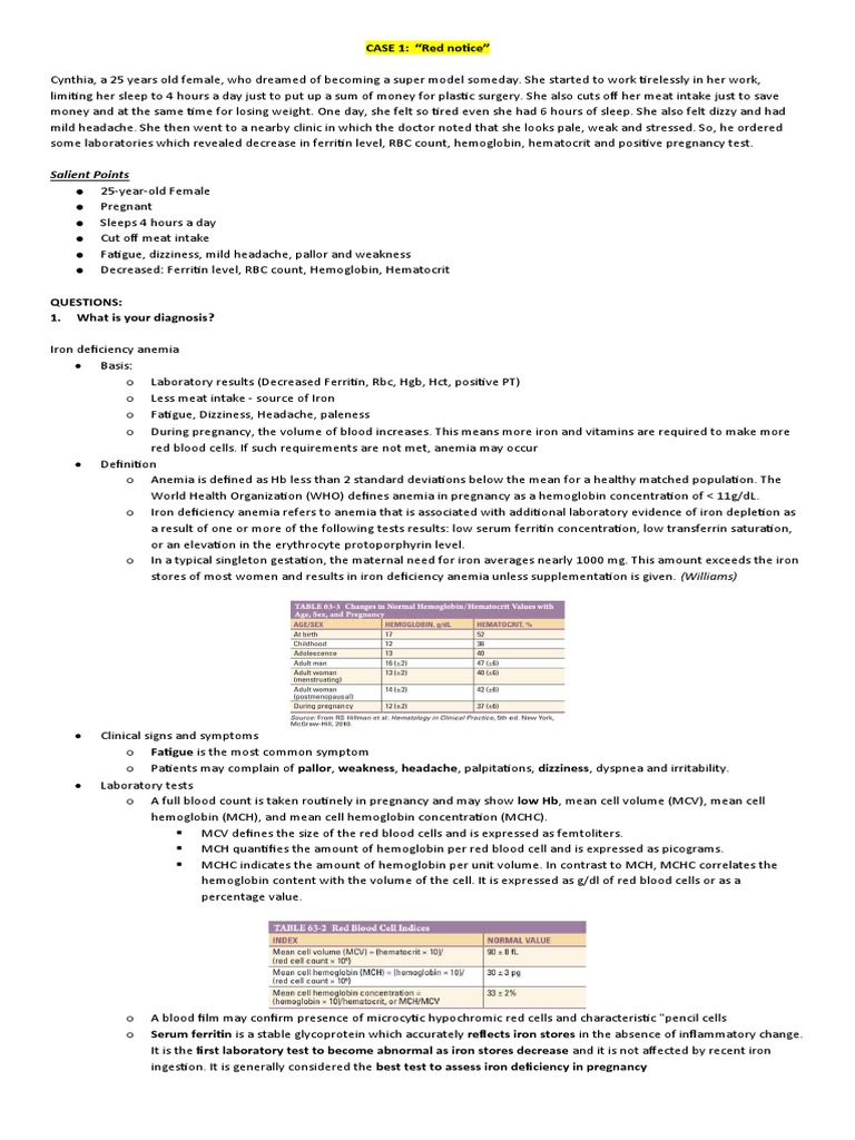 RDU On Blood Disorders 1 | PDF | Anemia | Medical Specialties