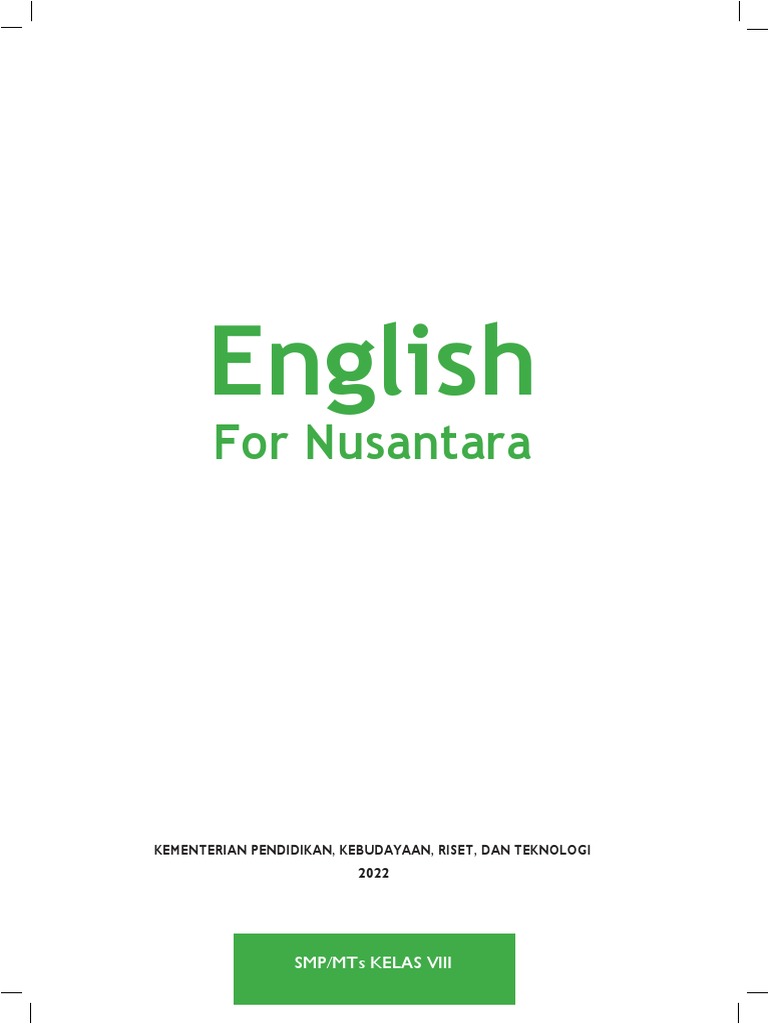 Buku Siswa Kelas 8 English For Nusantara | PDF