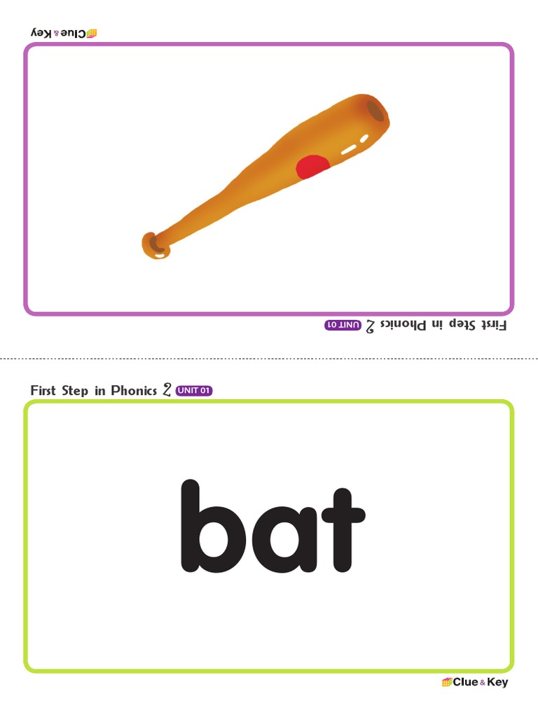 First Step in Phonics - 2 - Flashcards | PDF