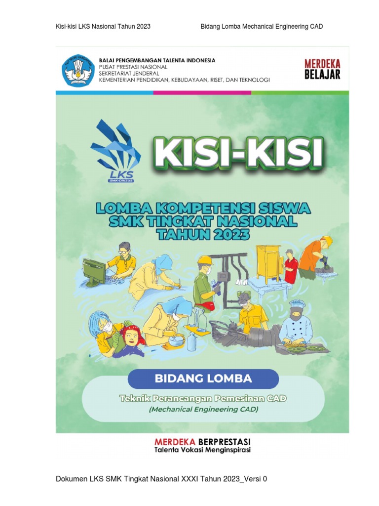 Kisi-kisi LKS 2023: Mechanical CAD | PDF | Komputer | Teknologi & Rekayasa