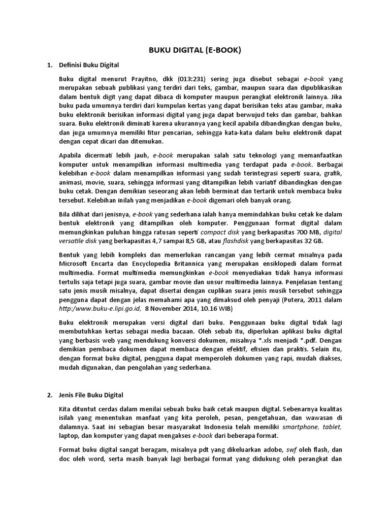 Jenis dan Format Buku Digital | PDF