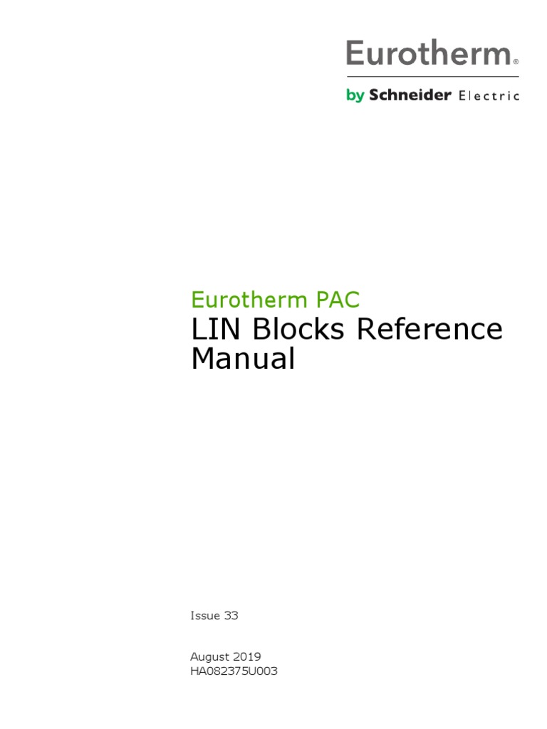Eurotherm PAC LIN Blocks Manual | PDF | Databases | Parameter (Computer ...