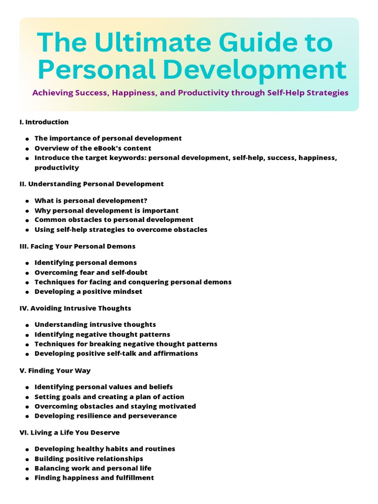 The Ultimate Guide To Personal Development | PDF | Thought | Personal ...