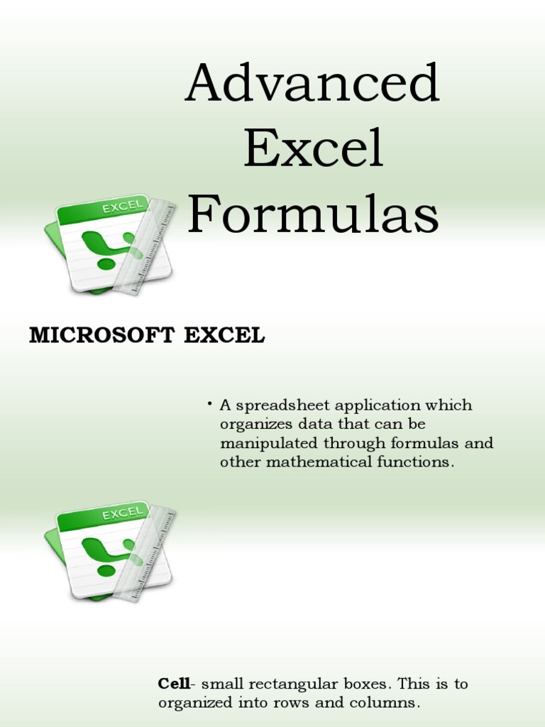 Advanced Excel Formula - Module 4 | PDF | Microsoft Excel | Formula