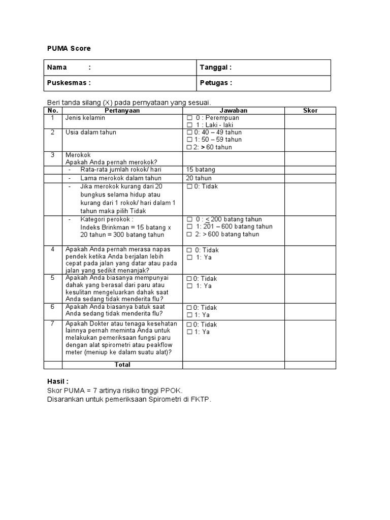 Score PUMA Merokok | PDF