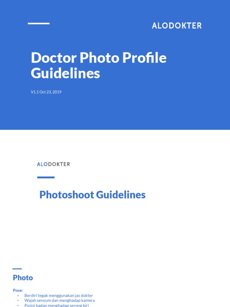 Doctor Photo Profile Guidelines Update | PDF