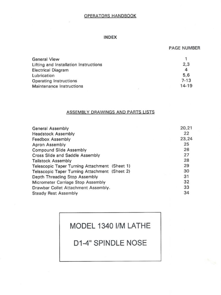 Standard Modern 1340 Manual | PDF