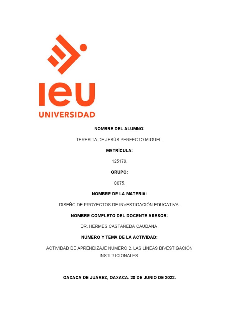 Act 2. Proyectos de Investigación Educativa. | PDF | Enseñando | Maestros