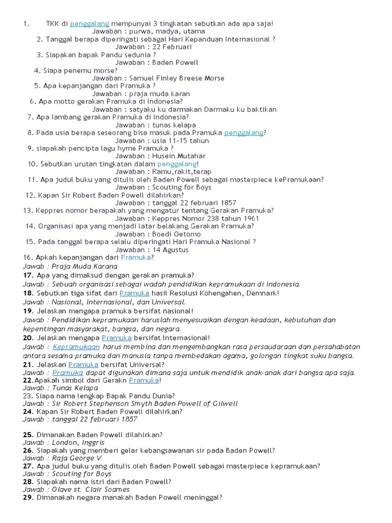 LCTK Pramuka Pengalang | PDF