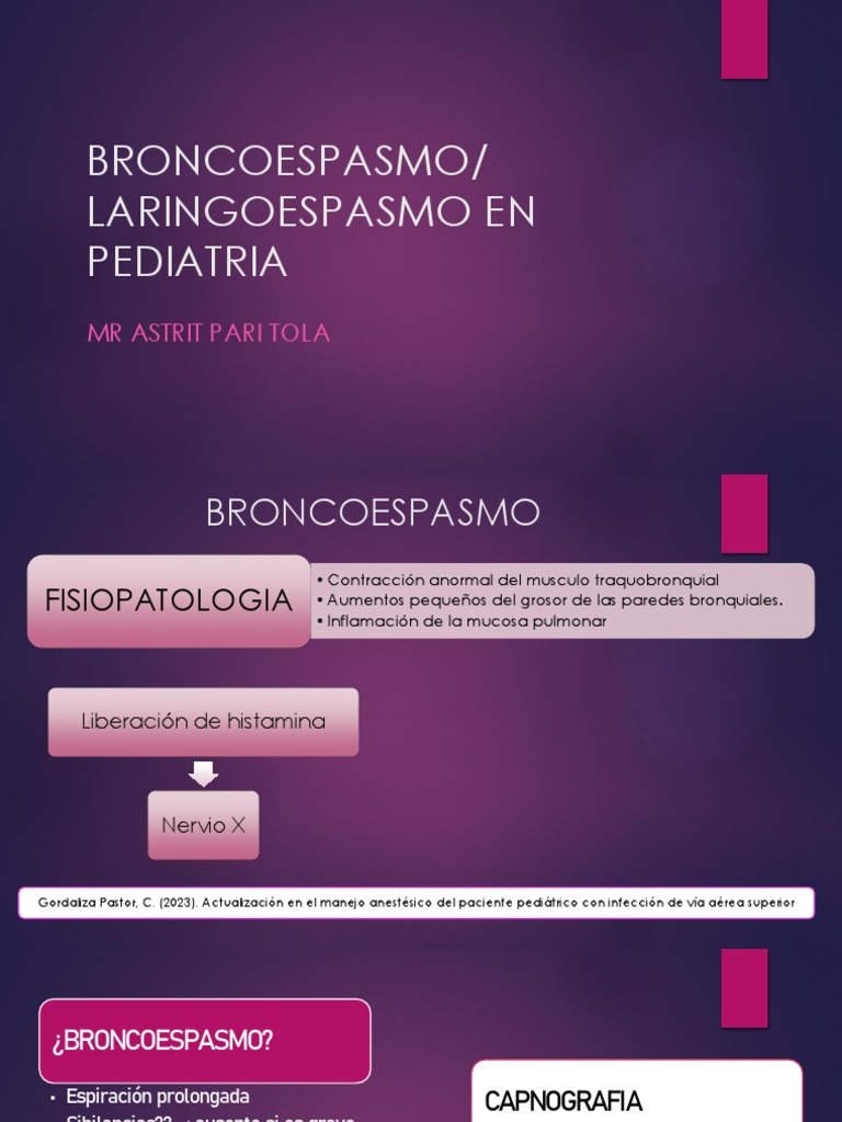 BRONCOESPASMO | PDF | Medicina CLINICA | Enfermedades y trastornos