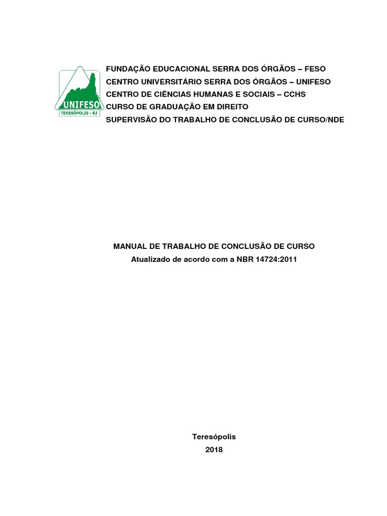 Manual De Tcc Download Grátis Pdf Citação Abstract Resumo