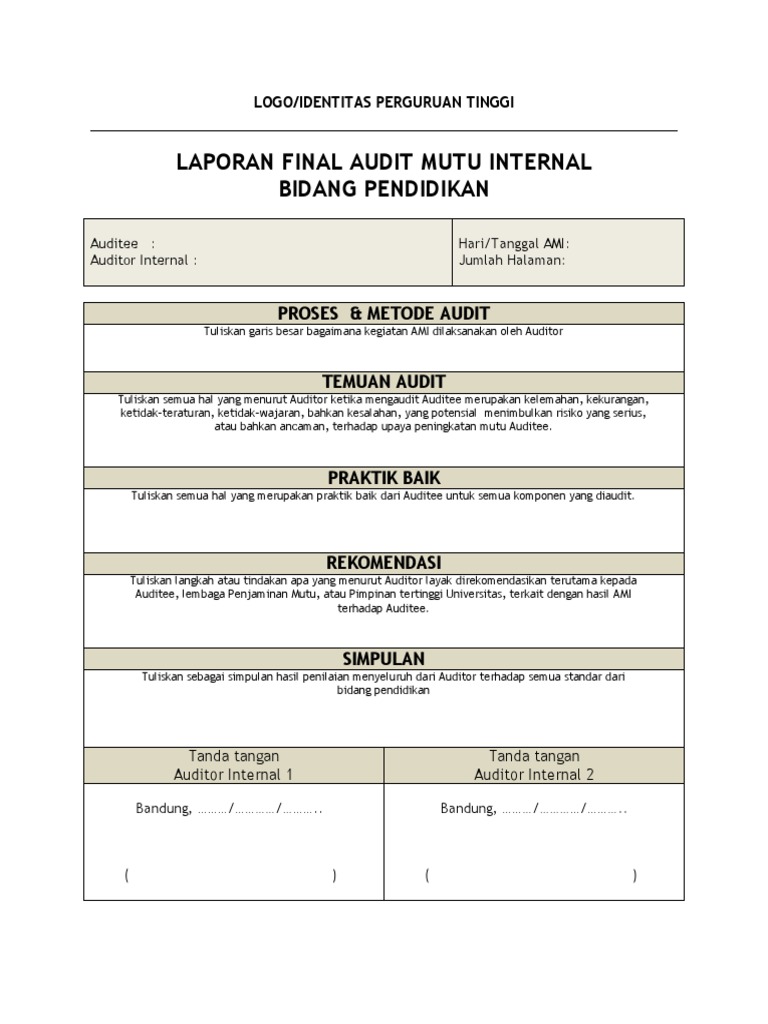 Contoh Laporan AMI | PDF
