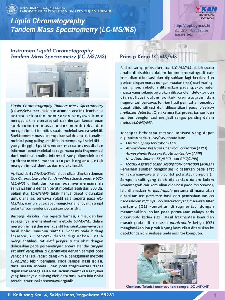 Liquid Chromatography Tandem Mass Spectrometry (LC-MS/MS) | PDF