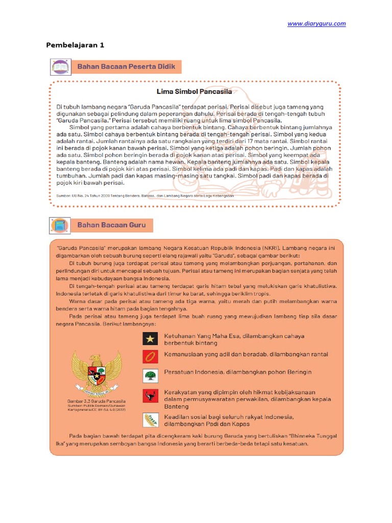 Materi Pendidikan Pancasila Kelas 2 Bab 1 | PDF