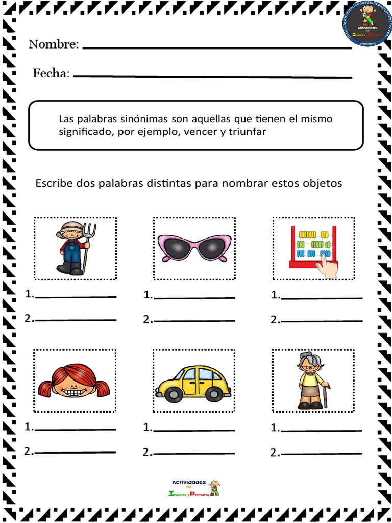 Repasamos Sinónimos y Antónimos 3º de Primaria | PDF