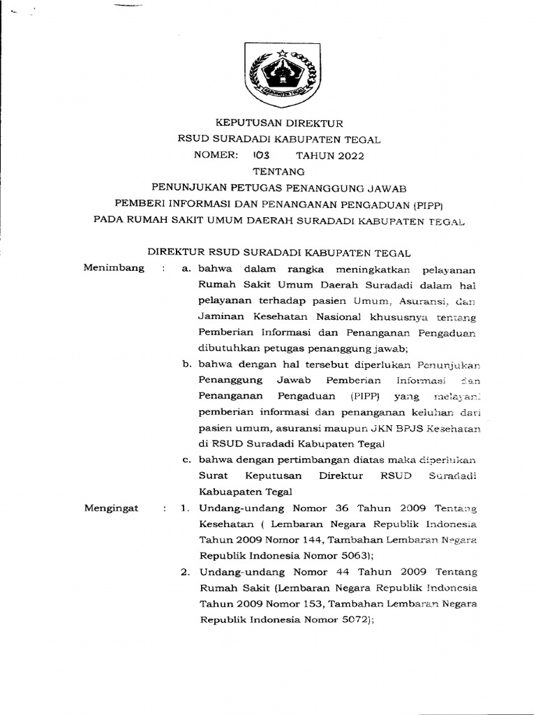 SK Petugas Pipp Tahun 2022 | PDF