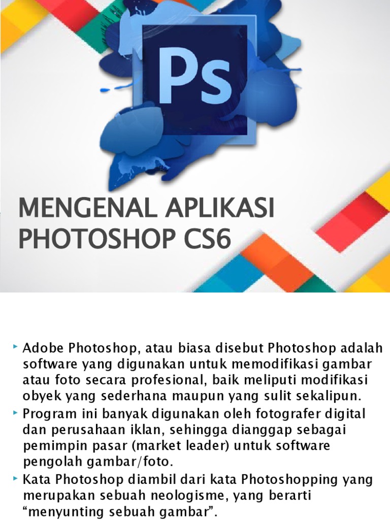 Mengenal Aplikasi Photoshop Cs6 | PDF