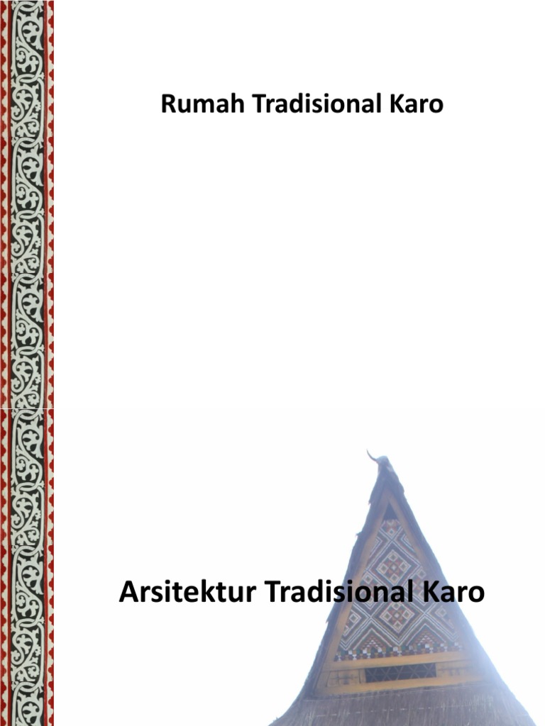 Arsitektur Tradisional Karo | PDF