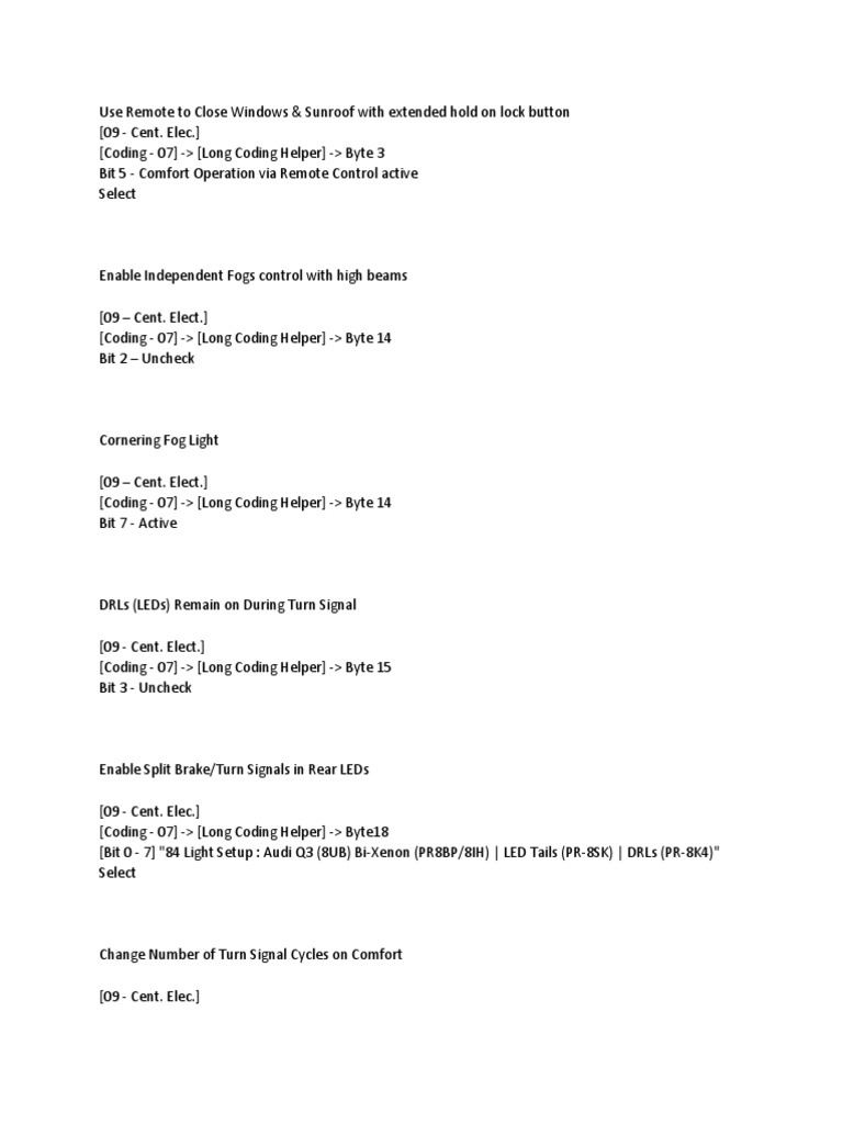 Manual VCDS - Audi Q3 | PDF | Bit | String (Computer Science)