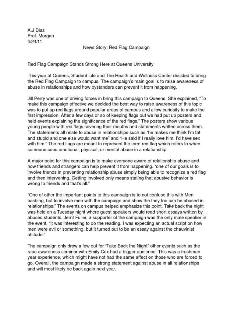 Red Flag Awareness | PDF | Psychological Concepts | Social Psychology