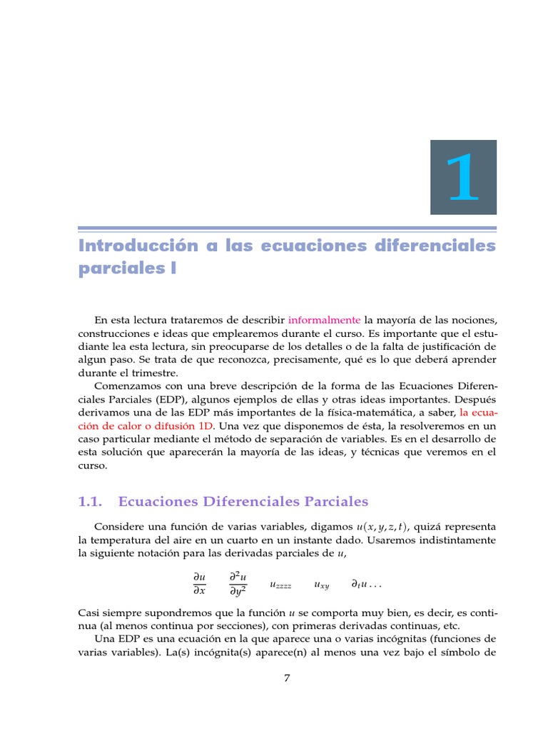 Introduccion A Las Ecuaciones Diferenciales Parciales | PDF | Ecuación diferencial parcial ...
