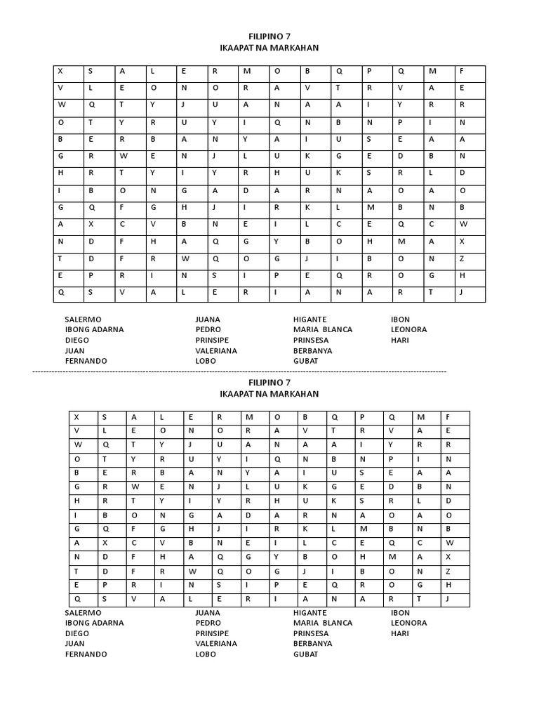 Filipino 7 Puzzle | PDF