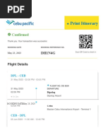 Cebu Pacific - Print Itinerary | PDF | Aviation