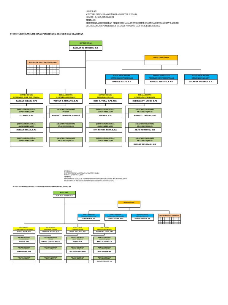 Struktur Organisasi Dikpora | PDF