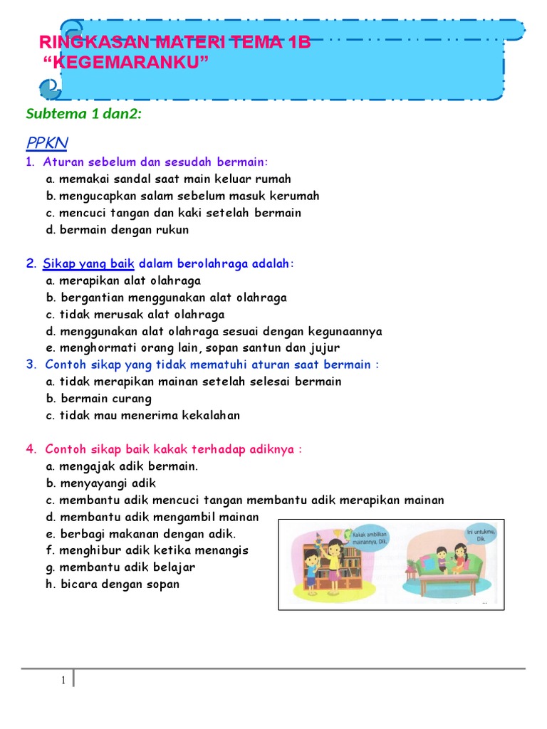 Panduan Kegiatan Anak: Kegemaran dan Olahraga | PDF