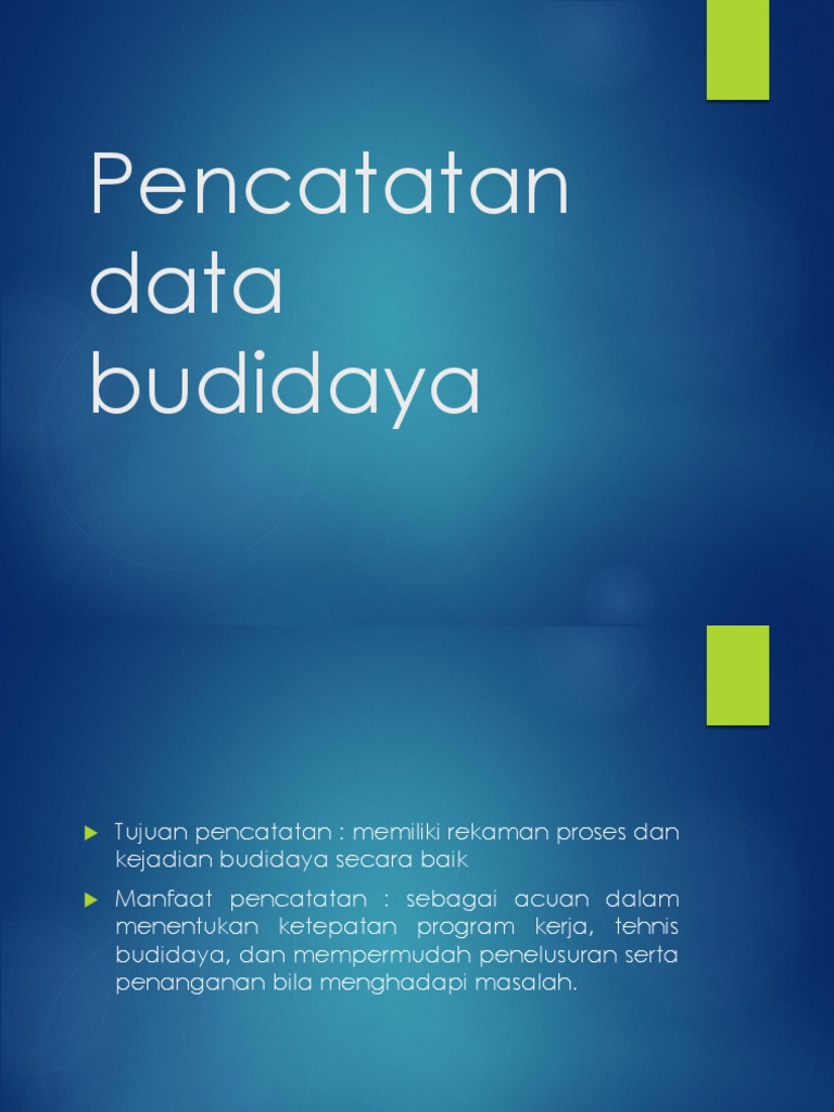 Pentingnya Pencatatan Data Budidaya | PDF | Sains & Matematika ...