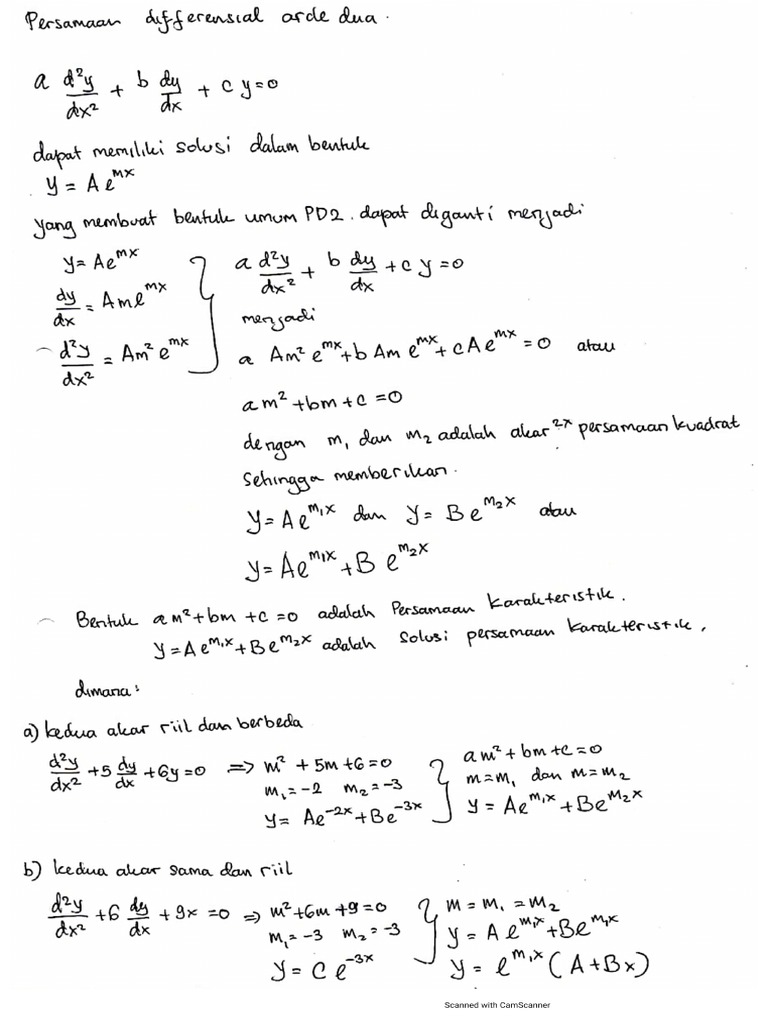 5 PD2 Persamaan Differential | PDF