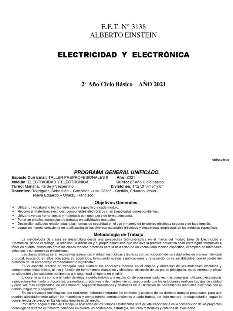Cartilla - Electr.electron.2°cb 2022 | PDF | Corriente eléctrica | Ingenieria Eléctrica